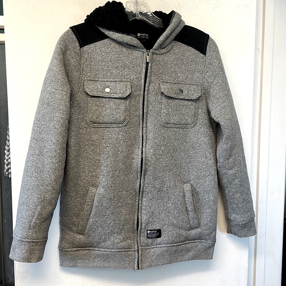 Matix | Jackets & Coats | Guc Boys Sherpa Lined Zip Up 4 Pocket Hooded ...